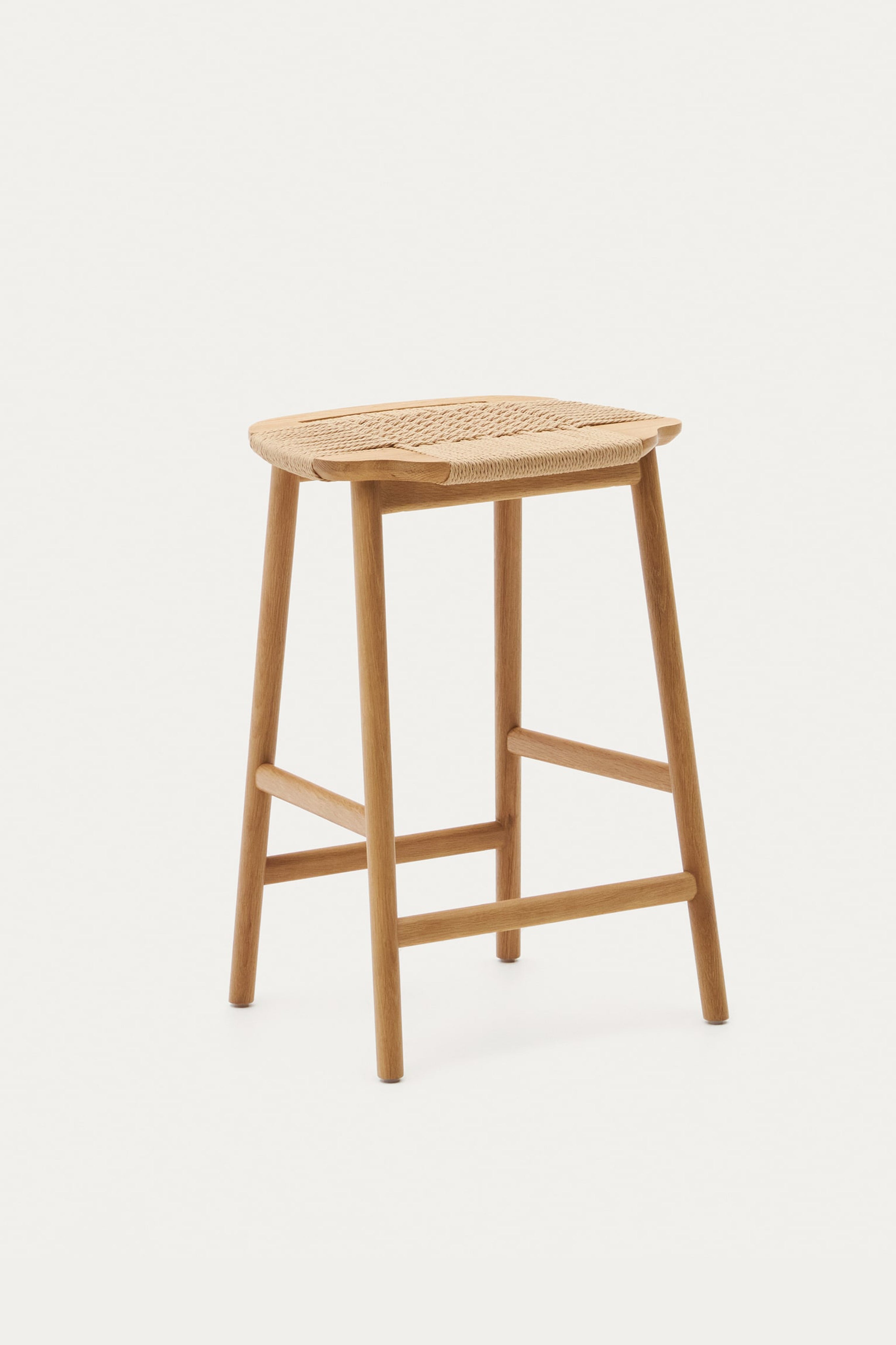 ARIA NATURAL OAK WOOD STOOL – Za Home | Egyptian Brand